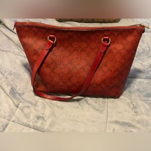 Coach | Bags | Coach Signature City Tote Red | Poshmark